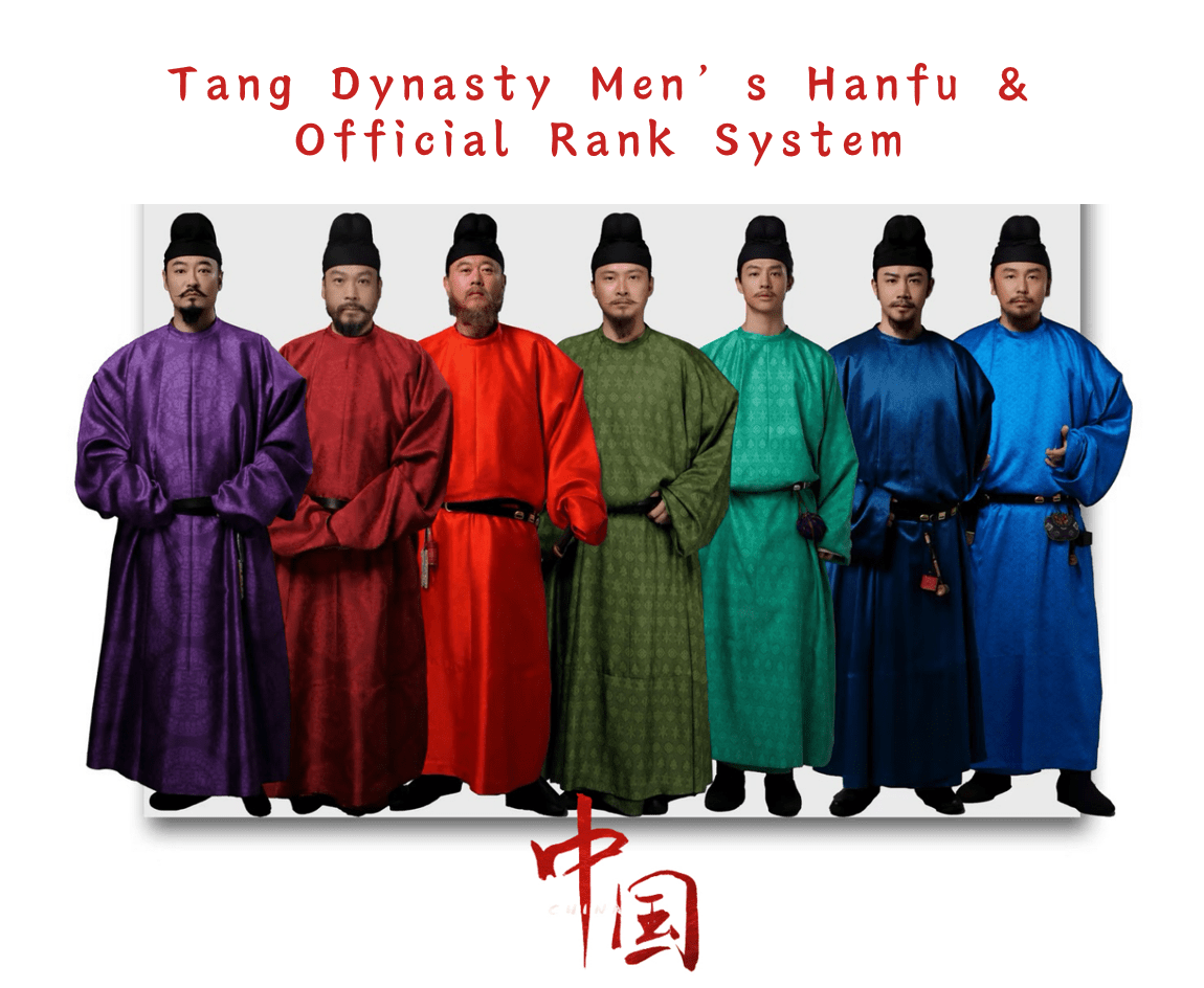 What kind of men's hanfu did Tang Dynasty Chinese officials wear?