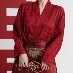 New Chinese Style Red Mamianqun Wedding Dress-Perpetuity – Jianxi Hanfu