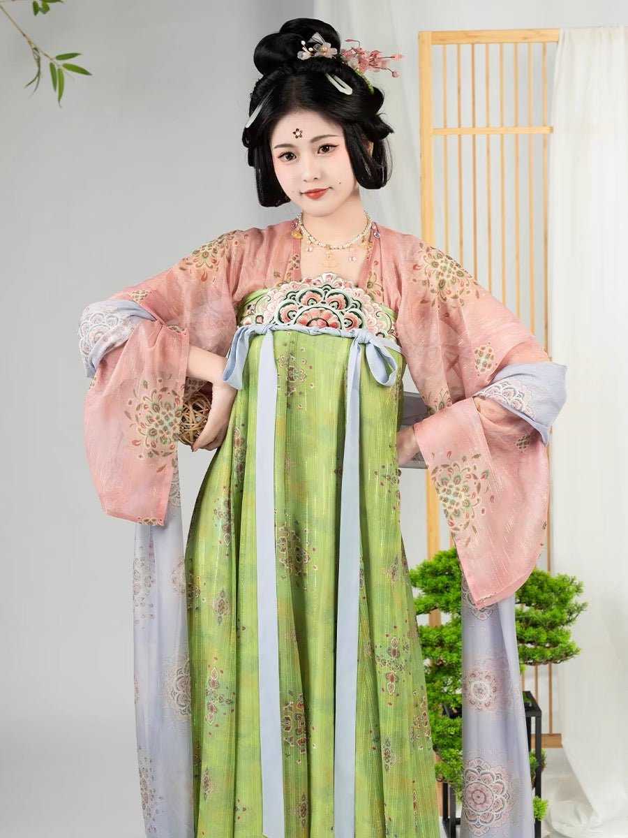 Qixiong Ruqun Tang Dynasty Girls Hanfu Dress – Jianxi Hanfu