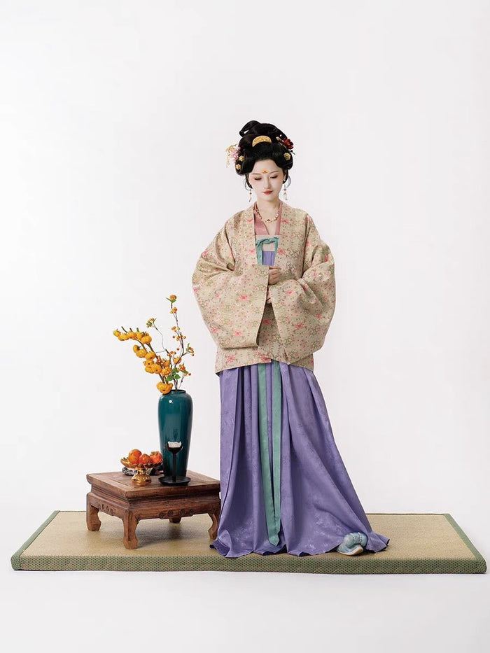 Xi Yue Tang Dynasty Silk Hanfu Qixiong Ruqun Dress